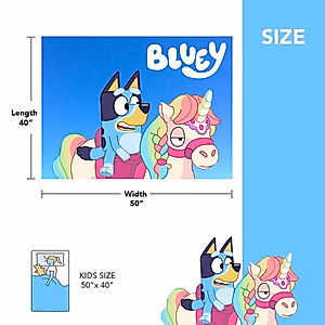 Unicorn Cozy Kids Flannel Blanket - Ultra Soft, Warm & Durable 50x40in Throw Blanket with Fun Cartoon Design for Toddlers - Perfect for Bed, Couch, or Living Room - Ideal for Naptime Room Decor