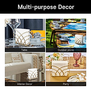 LEVIMETREE Gold Napkin Holder for Table - Stainless Steel Napkin Holders for Kitchen, Napkin Holders for Paper Napkins, Modern Serviette Holder Tissue Dispenser, Modern Napkin Holder for Table