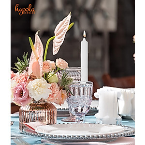 Hyoola Taper Candles - 6 Inch White Dripless, Unscented Dinner Candle - 36 Pack European Made Candles 5 Hour Burn Time