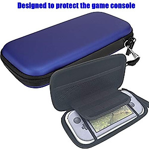 Mxzzand Game Consloe Carrier, Scratch Resistant Anti-Collision,Anti-Fall Waterproof Game Console Bag Hand Strap for Travel for Outdoor for Women for Men(Blue)