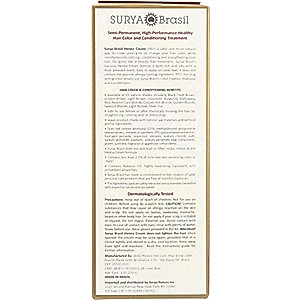 Surya Brasil Products Henna Cream, Dark Brown, 2.37 Fluid Ounce