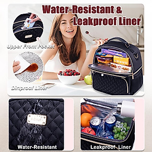 Weitars Lunch Bag for Women,Dual Compartment Lunch Box for Women Lunch Tote for Work,Insulated Leakproof Large Lunchbox Lunch Cooler for Adult for Men, Women, Lunchbag for Hiking,Picnic,Beach