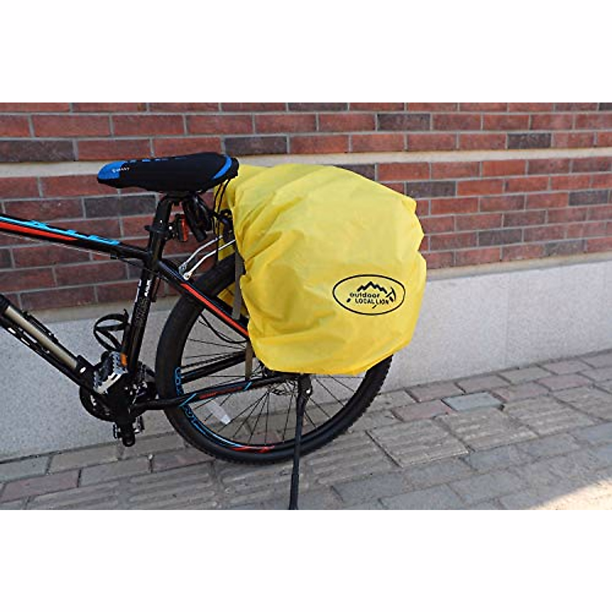 FANWU 50L Bike Panniers Bicycle Commuting Bag Waterproof Saddle Bags with Rain Cover for Bicycle Rear Rack Carrier, Support for Width Less Than 7 inches Bike Rack