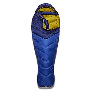 Rab Neutrino 400 Down Insulated Lightweight Mummy Sleeping Bag for Climbing and Mountaineering - Nightfall Blue - 20 Degree, Regular, Left Zip
