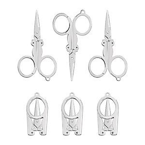 YETOOME 6 Pcs Folding Scissors, Stainless Steel Folding Small Portable Travel Scissors for Craft, Camping, Office, School, Outdoor
