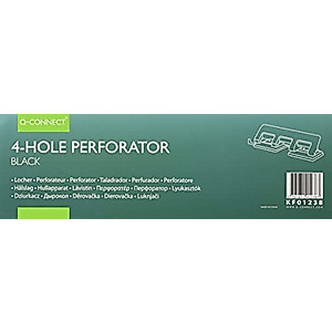 Q-Connect 4 Hole Punch Black 16 Sheet KF01238