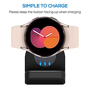 Stand for Samsung Galaxy Watch 6/Watch 6 Classic/Watch 5 40,44mm/Watch 5 Pro 45mm/Watch 5 (Pro) Golf Edition 40,44,45mm,Non-Slip Silicone Charging Dock,Charger Base Holder with Cable Management Slot