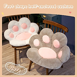 Cute Seat Cushion, Cat Paw Shape Lazy Sofa Office Seat Cushion, Bear's Paw Office Chair Cushion, Plush Sofa Cushion Soft and Comfortable Cushion Home Bedroom Shop Restaurant Decoration Pink