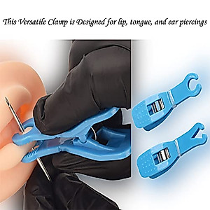 10 Pcs Disposable Body Piercing Clamps, Body Piercing Needle Slot Forceps Clamp Clip for Hemostatic Forceps Ear Nose Lip Navel Body Piercing Supplies