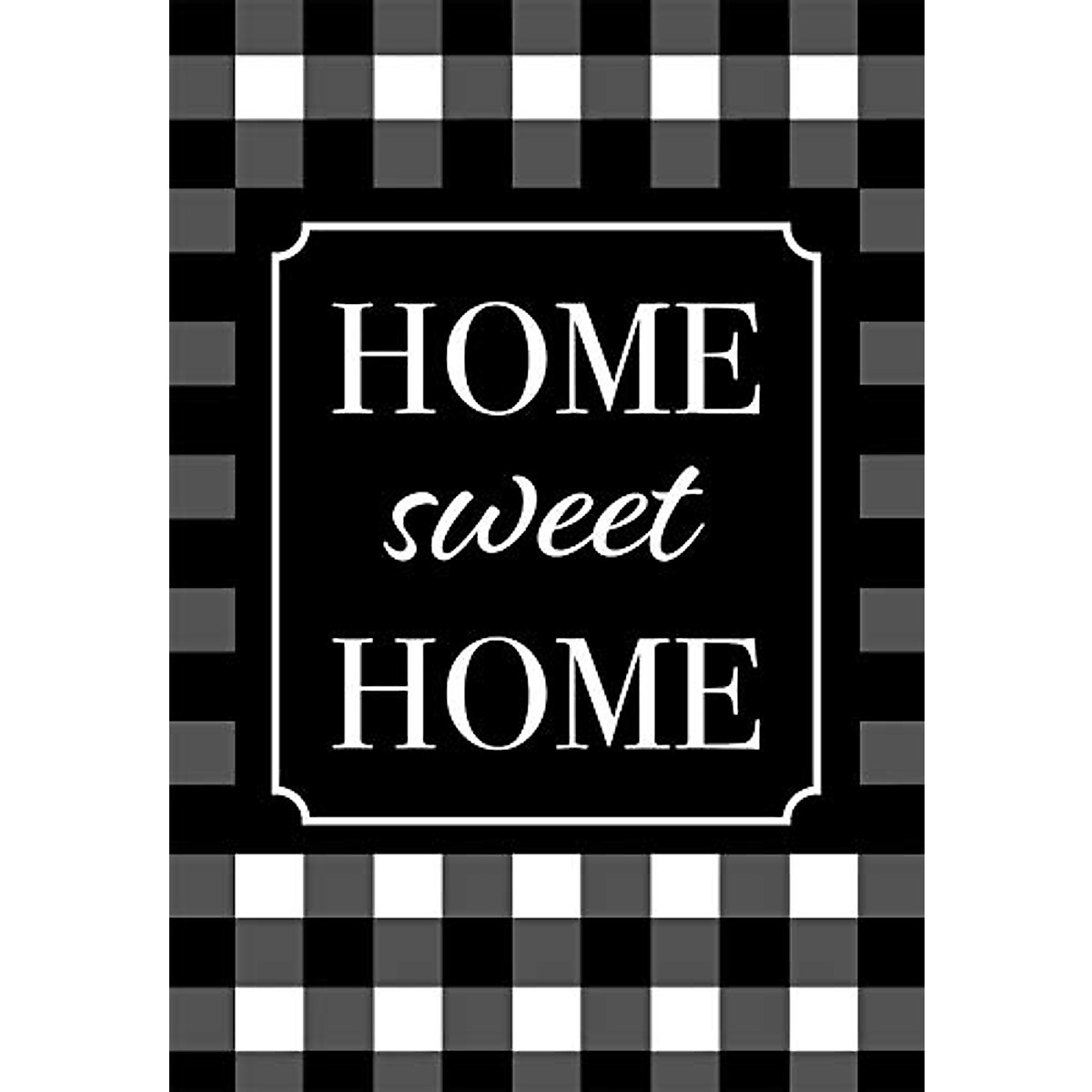 Home Sweet Home Checkers Spring Garden Flag 12.5" x 18" Briarwood Lane