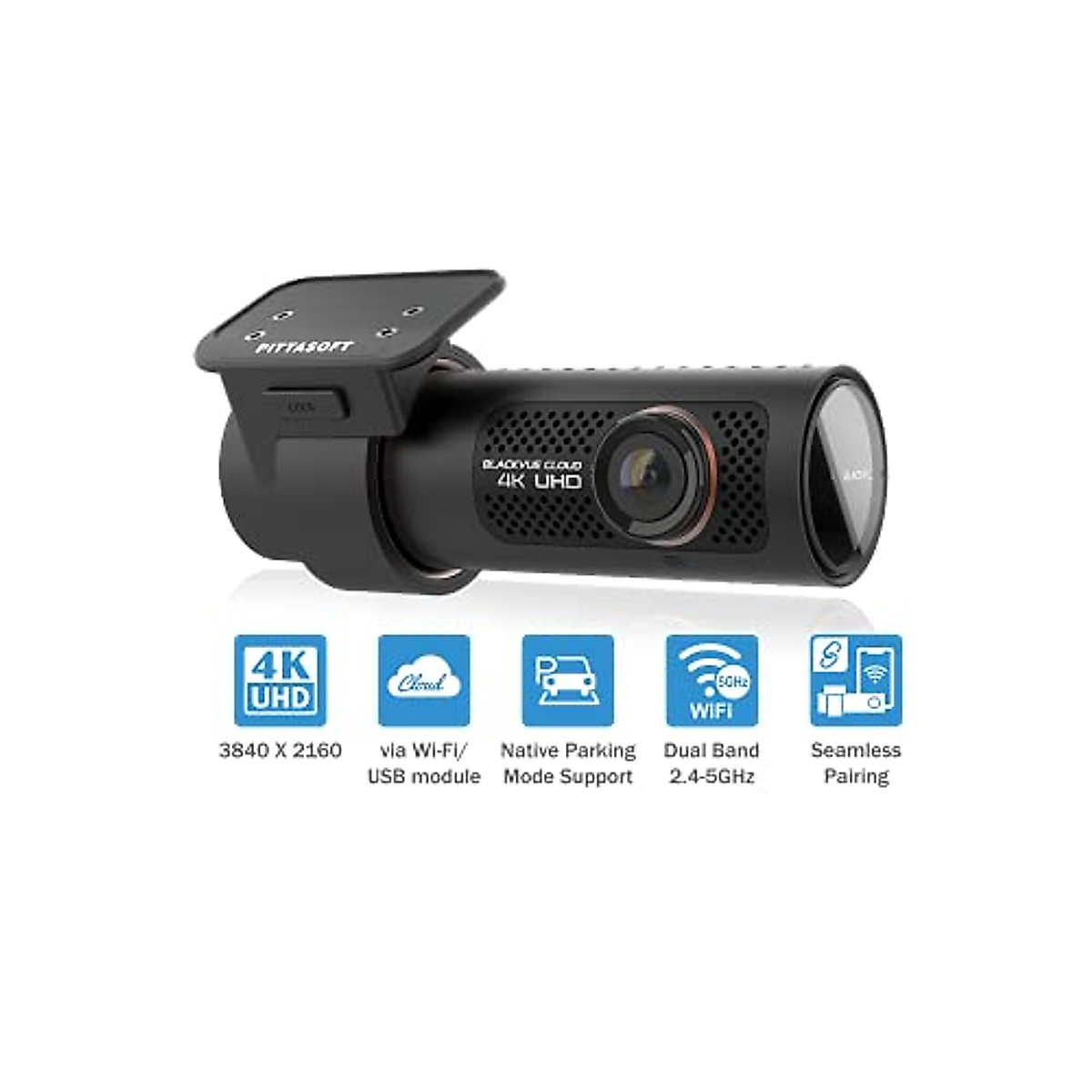 BlackVue DR900X-1CH Plus with 32GB microSD Card | 4K UHD Cloud Dashcam | Built-in Wi-Fi, GPS, Parking Mode Voltage Monitor | LTE and Mobile Hotspot via Optional LTE Module