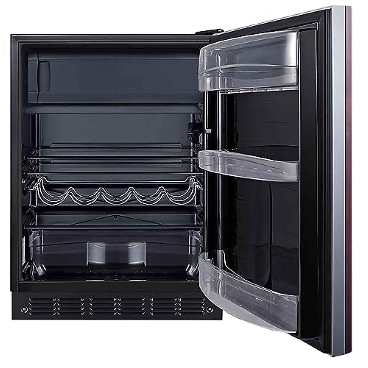Summit CT66BK2SSIFADA 24” Wide ADA Under Counter Refrigerator-Freezer 4.9 cu.ft. with Panel-Ready Door (Panel Not Included) Automatic Defrost Operation, Black Interior (Panel Ready-ADA-RHD)