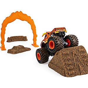 Monster Jam, El Toro Loco Monster Dirt Deluxe Set, Featuring 16oz of Monster Dirt and Official 1:64 Scale Die-Cast Monster Jam Truck