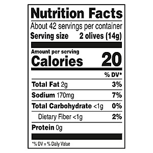 Member's Mark Queen Olives stuffed with Minced Pimiento, 21 Ounce (Pack of 2)