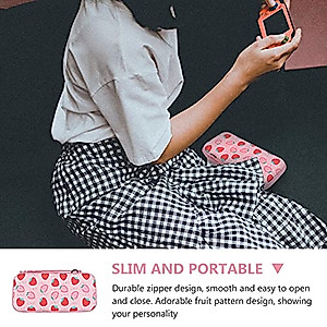 SOLUSTRE Carry Case for Switch Lite Console Fruit Design Cross- body Bag Joystick Portable Cover Cases Game Console Bag Crossbody Handbag for Switch Lite Red