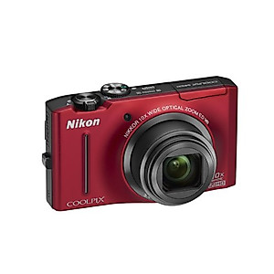 Nikon Coolpix S8100 12.1 MP CMOS Digital Camera with 10x Zoom-Nikkor ED Lens and 3.0-Inch LCD (Red)