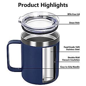 Qtencas Dad Gifts, World's Greatest Farter, I Mean Father Travel Mug Best Dad Tumbler Funny Father's Day Birthday Christmas Gifts for Dad Father Papa, 12 Oz Insulated Stainless Steel Mug, Navy Blue