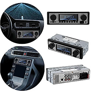 Gerioie Car Music Player, Bluetooth Classic Compact Size Auto Radio, for Auto Playing Car(12V)