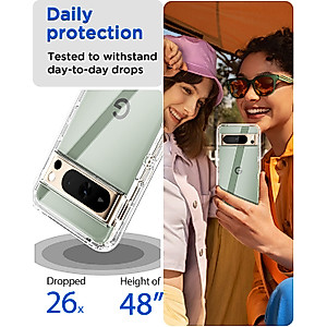 AICase Google Pixel 8 Pro Case Clear Full Body Rugged with [Tempered Glass Screen Protector] Bumper Slim Soft Silicone Heavy Duty Protection Shockproof Cover for Google Pixel 8 Pro 2023_4