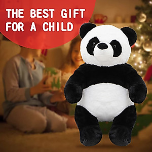 FFxiong 16" Panda Bear Stuffed Animal Plush Toy Cute Soft Body Doll Panda Pillow Kawaii Giant Panda, Gift for Kids Boy Girl Birthday Valentines Christmas