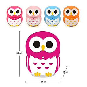 Golandstar Cute Cartoon Owl Timers Mini Size 60 Minutes Mechanical Kitchen Cooking Timer Clock Loud Alarm Counters Manual Timer (Orange)