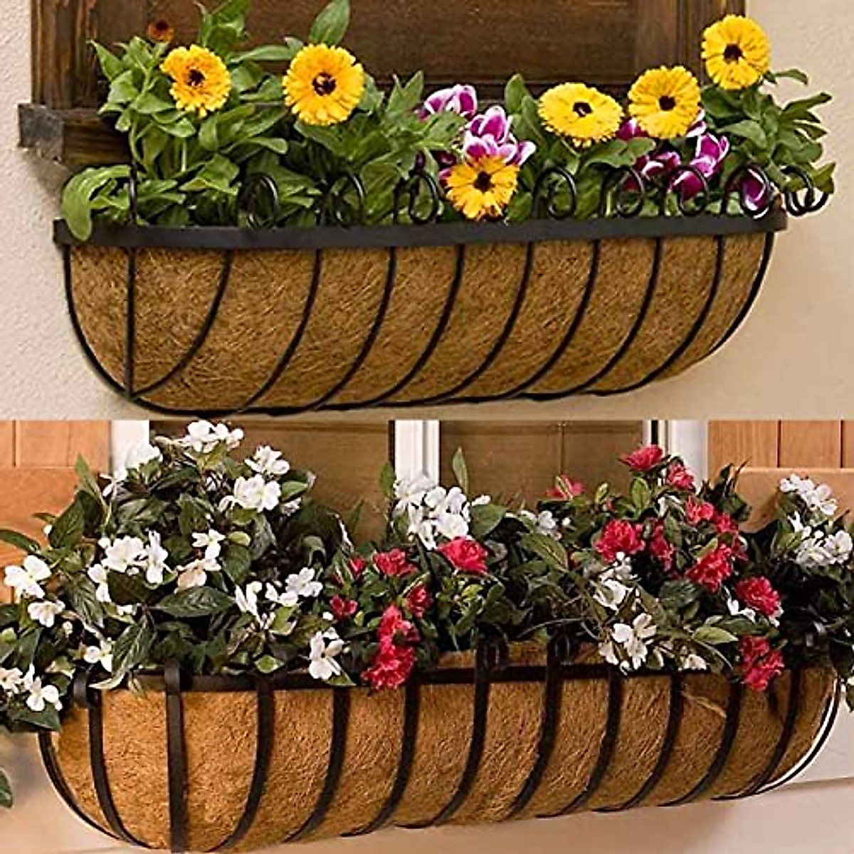 Ayybf 3-Packs Coco Liner,Wall Basket Planter Liner, Coco Liner Roll Hanging Basket Pad,Garden Plants Wall Planter Basket, Durable Coconut Husk for Planting. (24in)