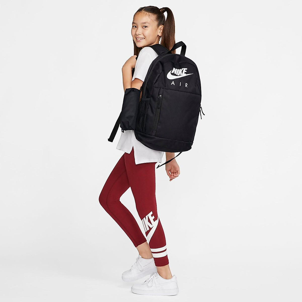 Nike Unisex Kid's Y NK ELMNTL BKPK-GFX FA19, Black/Black/(White), 30L