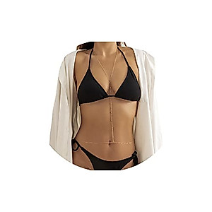 Jerany Boho Gold Body Chain Small Bead Sexy Bra Bikini Waist Body Necklace Beach Body Chains for Women