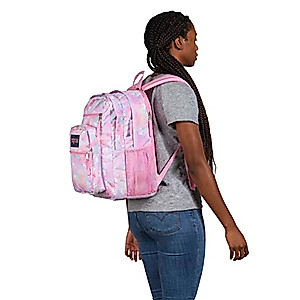 JanSport Big Student Backpack-Travel, or Work Bookbag with 15-Inch Laptop Compartment, NEON Daisy, One Size