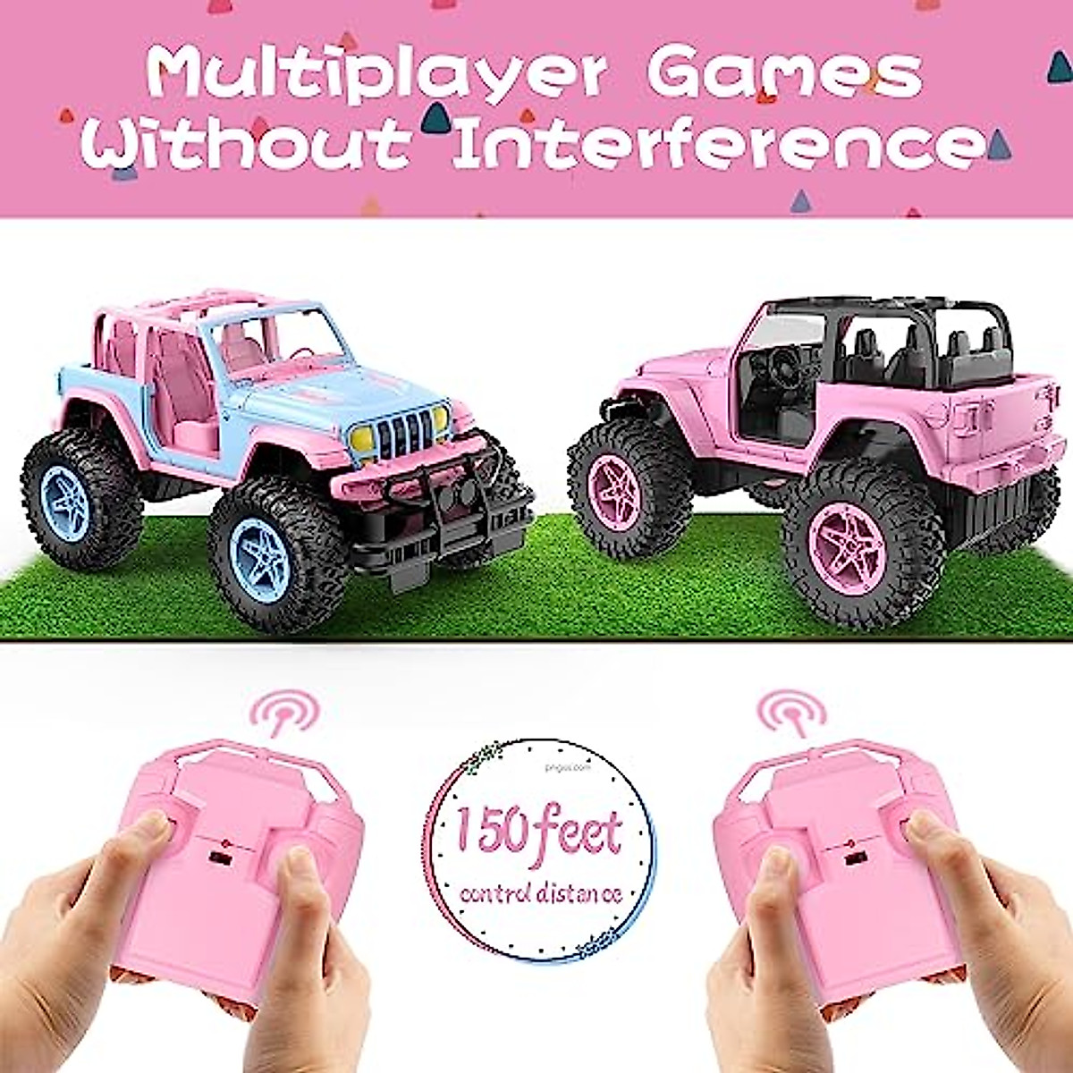 NQD Remote Control Car for Kids 1:16 Scale 80 Min Play 2.4Ghz Off Road RC Trucks with Storage Case Toy Car Gift for Girls 3 4 5 6 Year Old