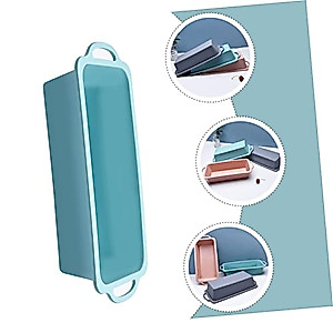 Cabilock 1pc Cake Mold Pizza Tray for Oven Square Silicone Mold French Bread Loaf Muffin Pan Nonstick Broiler Pan for Oven Silicone Toast Loaf Pan Baking Mold for Home Durable Cake Mold Pie