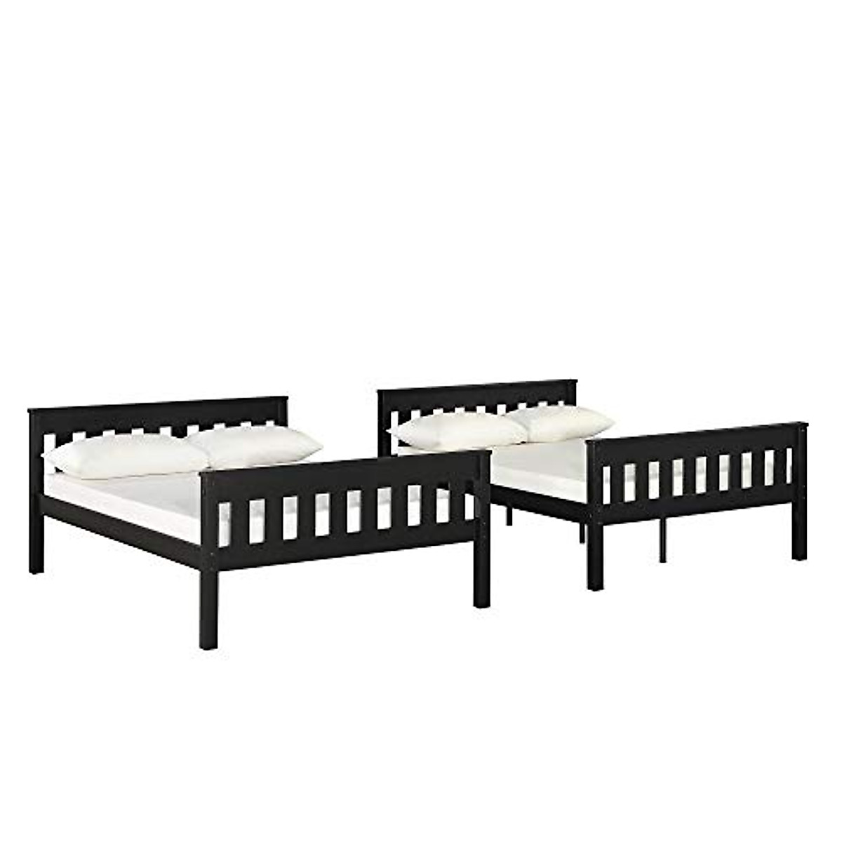 Dorel Living Moon Full over Full Bunk Bed with USB Port, Black