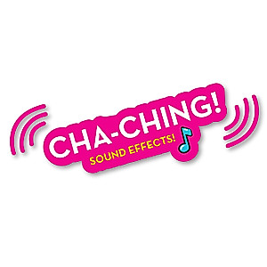 Barbie Trendy Cash Register with Sounds, Pretend Money, and Credit Card Reader, 9 Piece Playset, Kids Toys for Ages 3 Up by Just Play