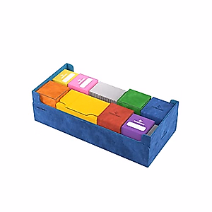 Dungeon 1100+ Convertible Deck and Game Accessories Box | Double-Sleeved Card Storage | Card Game Protector | Nexofyber Surface | Holds up to 1,000 Cards | Blue Color | Made by Gamegenic (GGS20116ML)