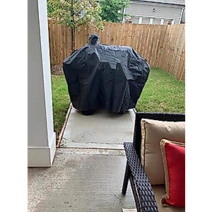 Heavy Duty Grill Cover Fit Dyna-Glo DGN486DNC-D DGN486SNC-D, DGN576DNC-D DGN576SNC-D Premium Large Charcoal Grill Cover, Black
