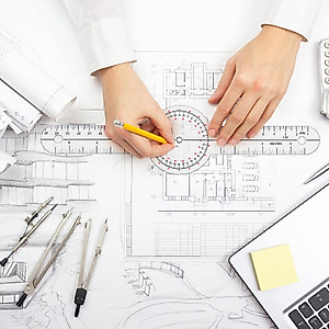 12 Inch Goniometer Transparent Orthopedic Angle Ruler Plastic Goniometer 360 Degree for Body Measuring Tape Goniometer Protractor Ruler (1)
