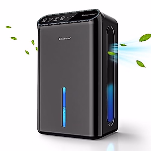 Dehumidifiers for Home, Up to 800 Sq.ft, 86oz Water Tank, Dehumidifiers for Bedroom with Essential Oil Diffuser, 7 Color LED Light, 24H Timer, Auto Shut-off, Ideal for Bathroom Basement Closet RV