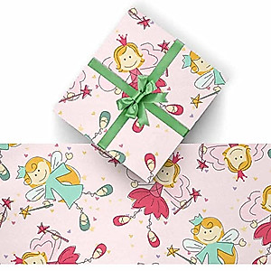 InterestPrint Princess and Fairy Wrapping Paper Design for Christmas and Printed Great - 1 Roll