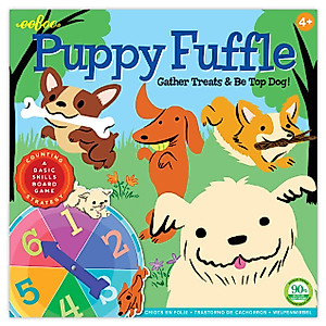 eeBoo: Puppy Fuffle Board Game, Develops Counting, Patience and Problem Solving Skills, A Basic Skills Board Game, Perfect for Ages 4 and up, for 2 to 4 Players