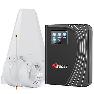 Cell Phone Signal Booster, 4G LTE 5G Cell Phone Booster with LCD Touch Screen Cover 4,500 Sq Ft for Home Office All U.S. Carriers Verizon, AT&T, T-Mobile 65dB High Gain Support All Band | FCC Approved