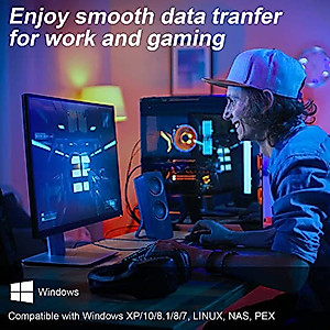 Dual-Port PCIe Gigabit Network Card 1000M PCI Express Ethernet Adapter with Intel 82575/82576 Two Ports LAN NIC Card for Support PXE for Windows/Windows Server/Linux/Freebsd/DOS with Low Profile