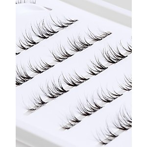 Jiocolor Manga Lashes Eyelashes 7 Pairs Lashes Natural Faux Mink Lashes Pack Fluffy False Eyelashes Cat Eye Lashes Curl False Eyelashes JE03 wispies Lashes