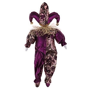 SM SunniMix 30cm Porcelain Doll Harlequin Doll Figures Delicate for Valentine Gift