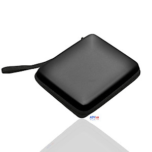 ADVcer 2DS Case, EVA Waterproof Hard Shield Protective Carrying Case with Hand Wrist Strap and Double Zipper Compatible with Nintendo 2DS (Black)