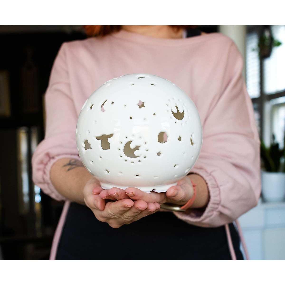 Star Wars: The Mandalorian Grogu Ceramic LED Mood Light | 6 Inches Tall