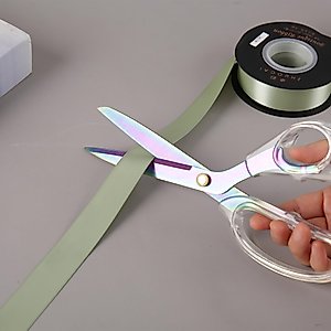 Acrylic Scissors, 9” Ultra-Sharp Titanium Coated Blades and Sharp All-Purpose Scissors, Sewing Scissors, Office Scissors, Comfortable Handle Design, Versatile Usage (Rainbow)