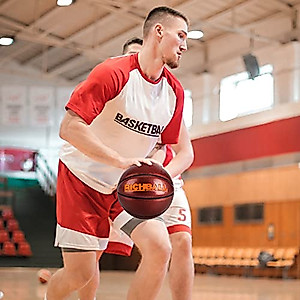 Richball Basketball Official Size 7 (29.5"), Composite Leather Basketball for Adult, Indoor Outdoor Street Men Basketball Games with Pump