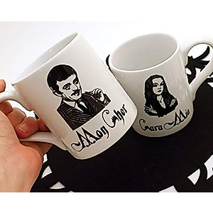 Vintage Macabre Family Funny Handmade Ceramic Mug Set LennyMud by Lorrie Veasey