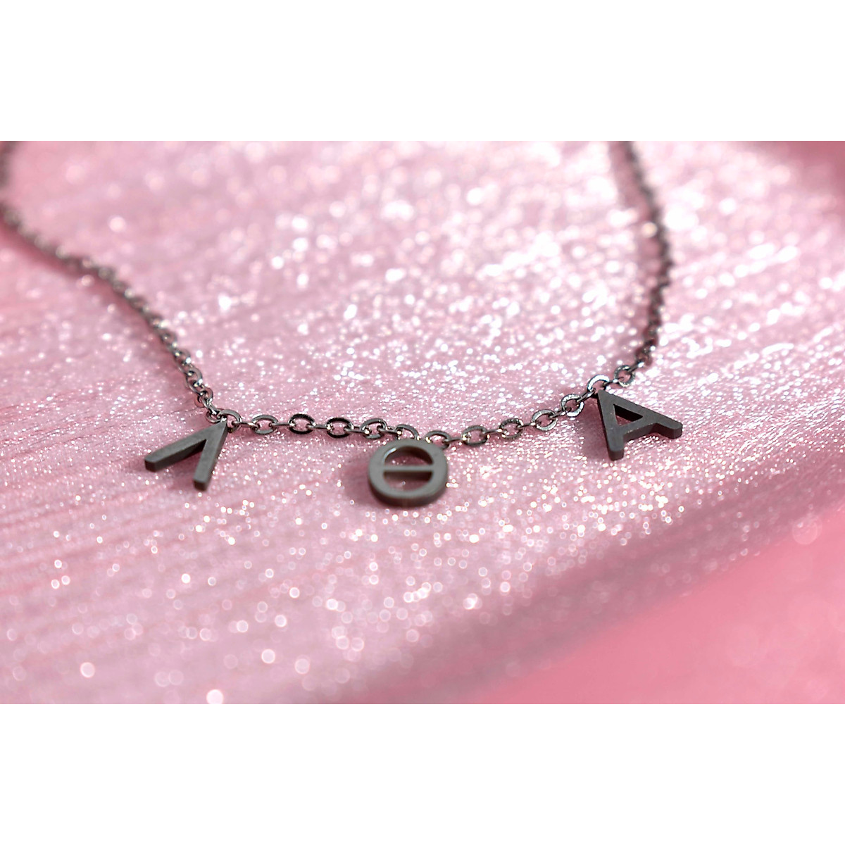 Sorority Shop Lambda Theta Alpha Necklace — LTA Name Necklace, Stainless Steel Sorority Gifts Necklace, Long-Lasting Lambda Theta Alpha Gifts for Women