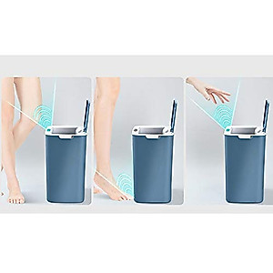 WPYYI Intelligent Induction Trash Can with Lid Fully Automatic Electric Creative Touch Free Large Capacity Waste Bin Garbage Container ( Color : Black )